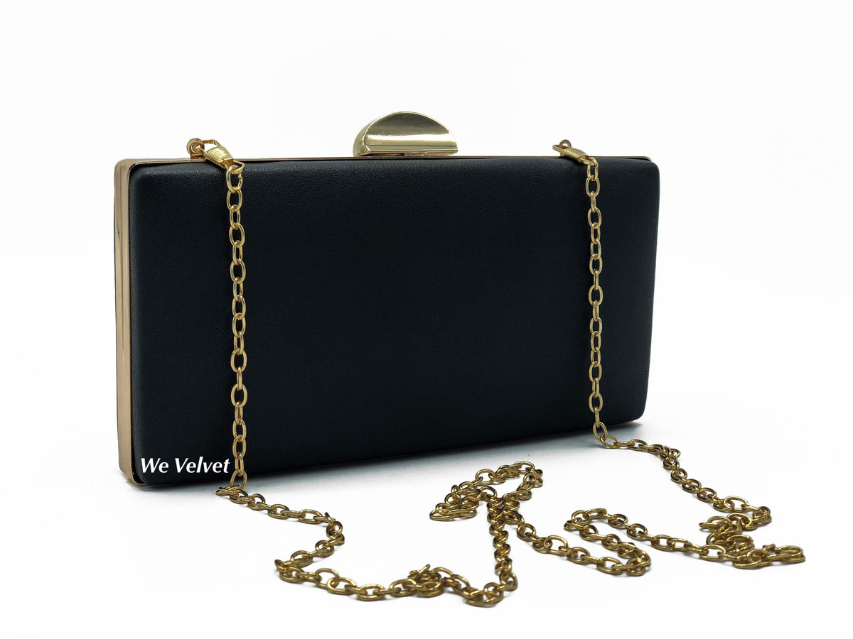 Poșetă clutch neagră Alessia – We Velvet